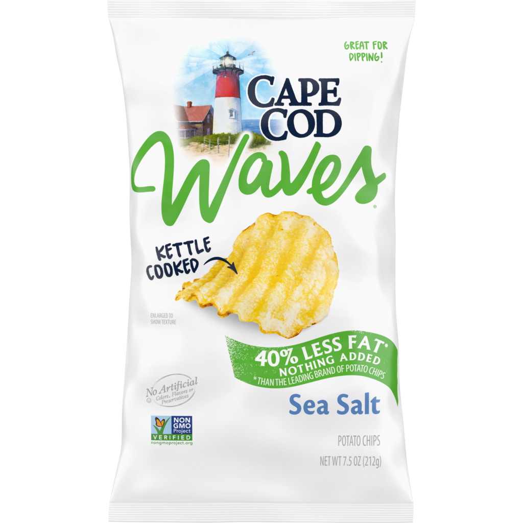 Waves Less Fat Sea Salt - Cape Cod Chips Waves Less Fat Sea Salt - Cape Cod Chips